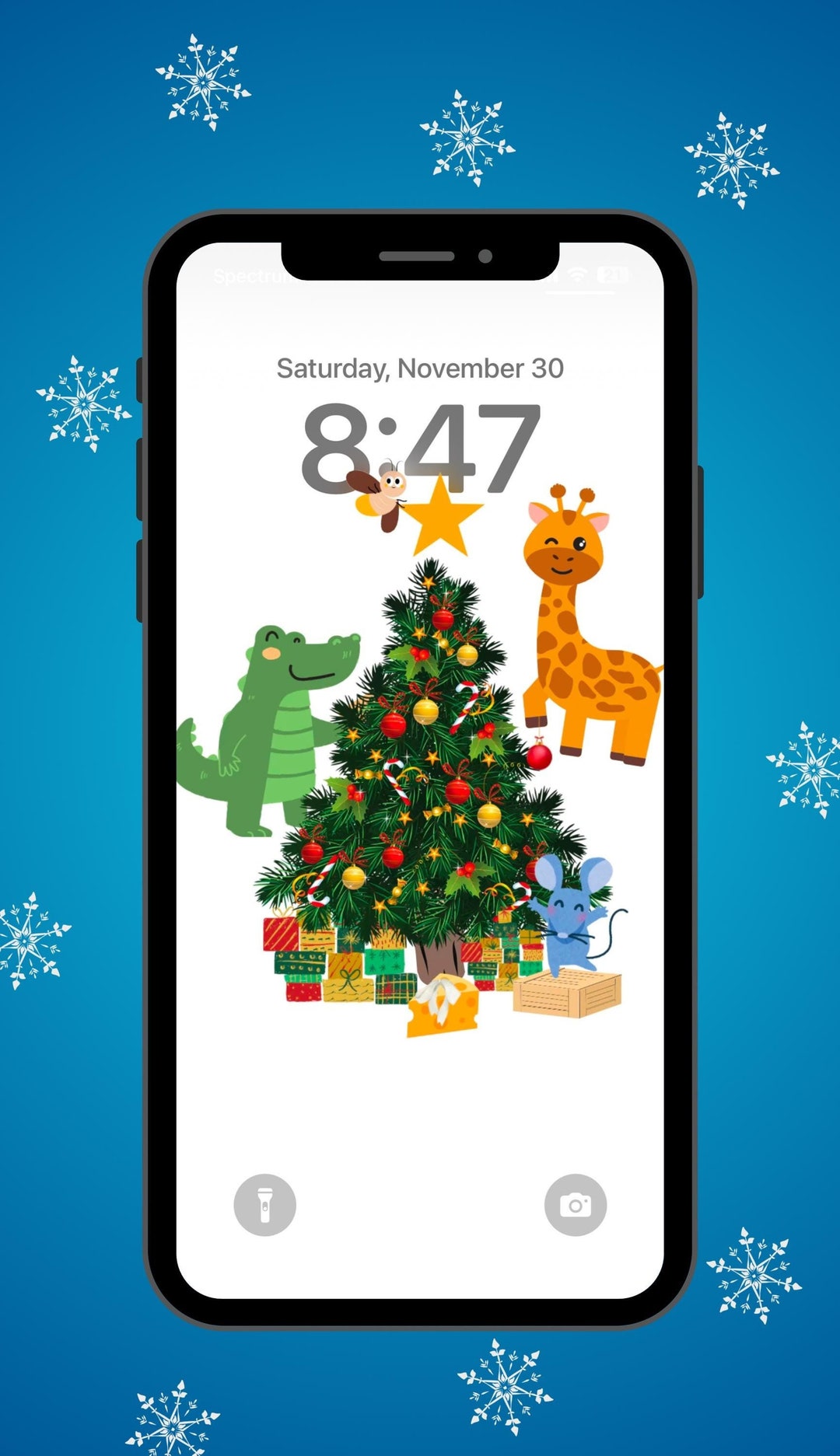 Christmas Phone Wallpaper Digital Download Christmas Phone Background ...