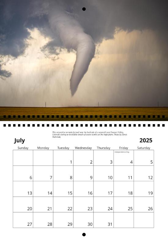 Wall Calendar: 2025 Storms and Skies of the High Plains premium 17 X 11 ...