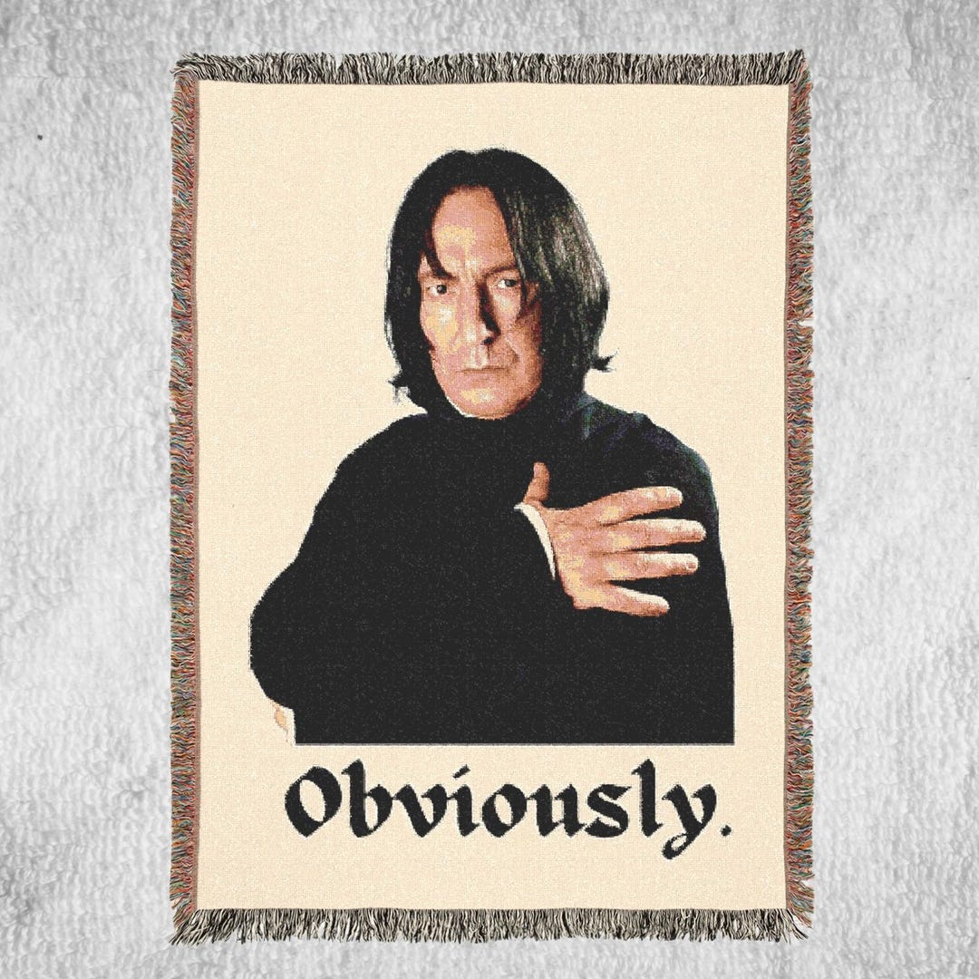 Harry Potter Snape Woven Blanket Obviously Professor Severus Snape ...