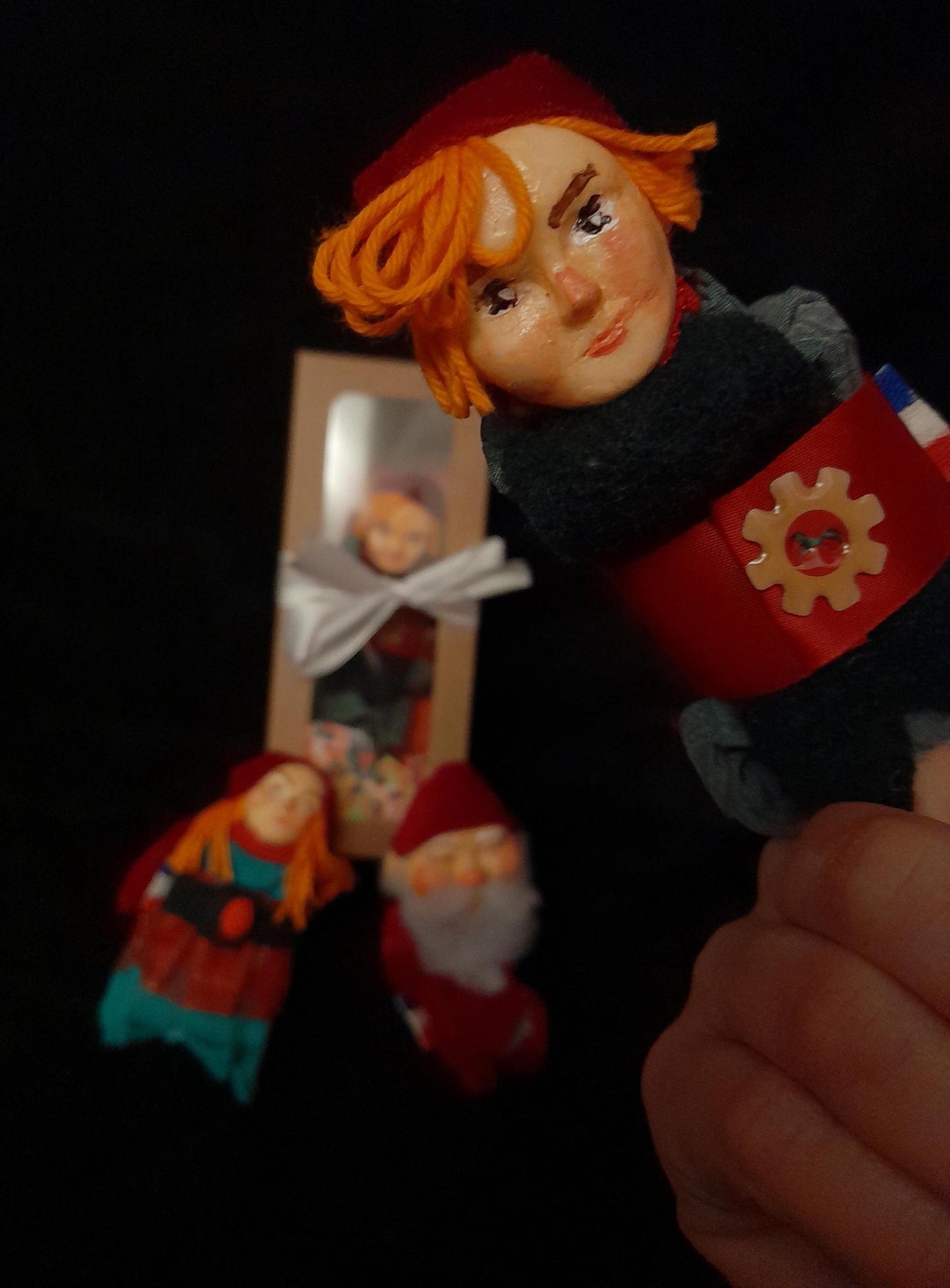 Christmas Elf Finger Puppet - Etsy