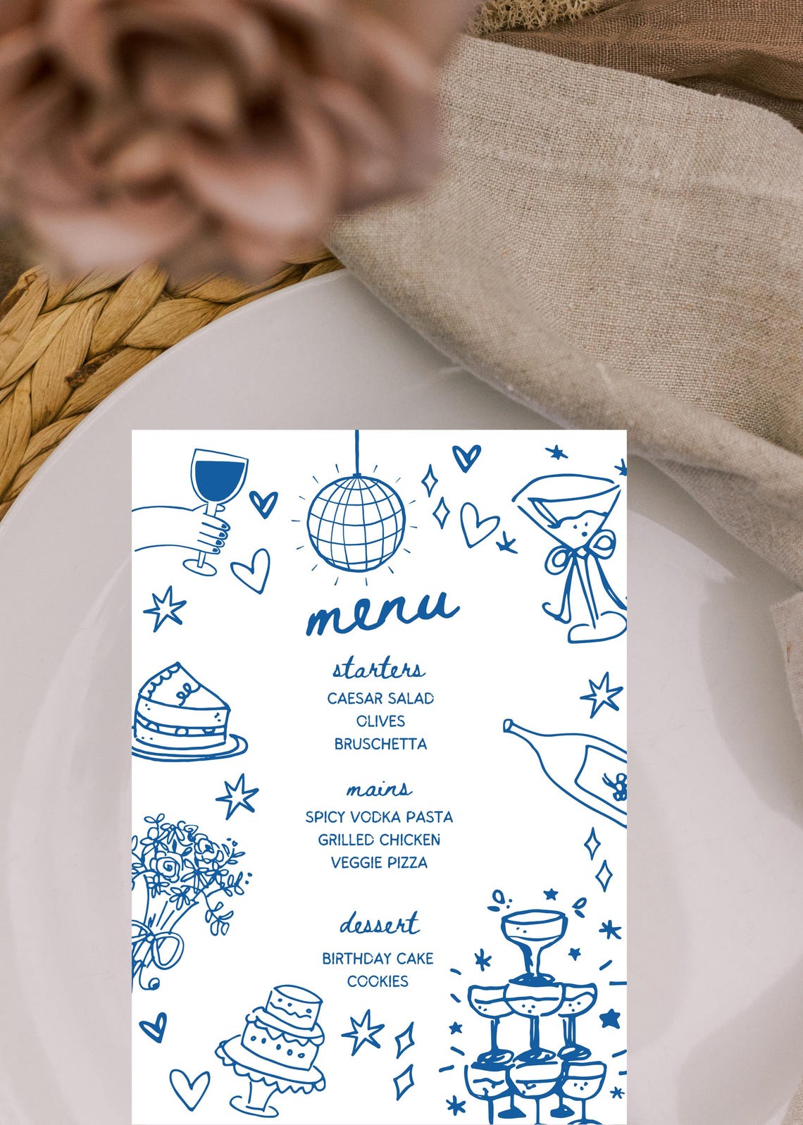 30th Birthday Menu, Whimsical Birthday Menu - Etsy