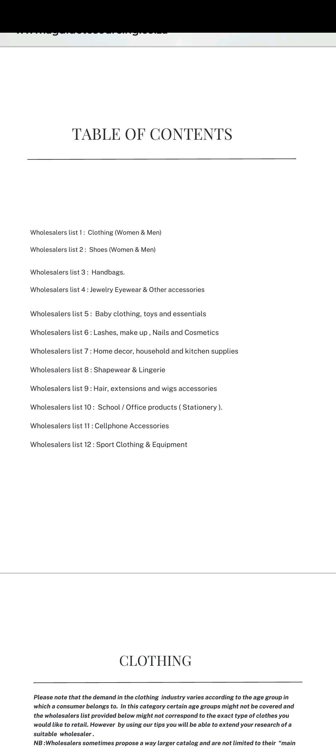 Supplier List Printable (sourcing Guide), Dropshipping, E-commerce ...