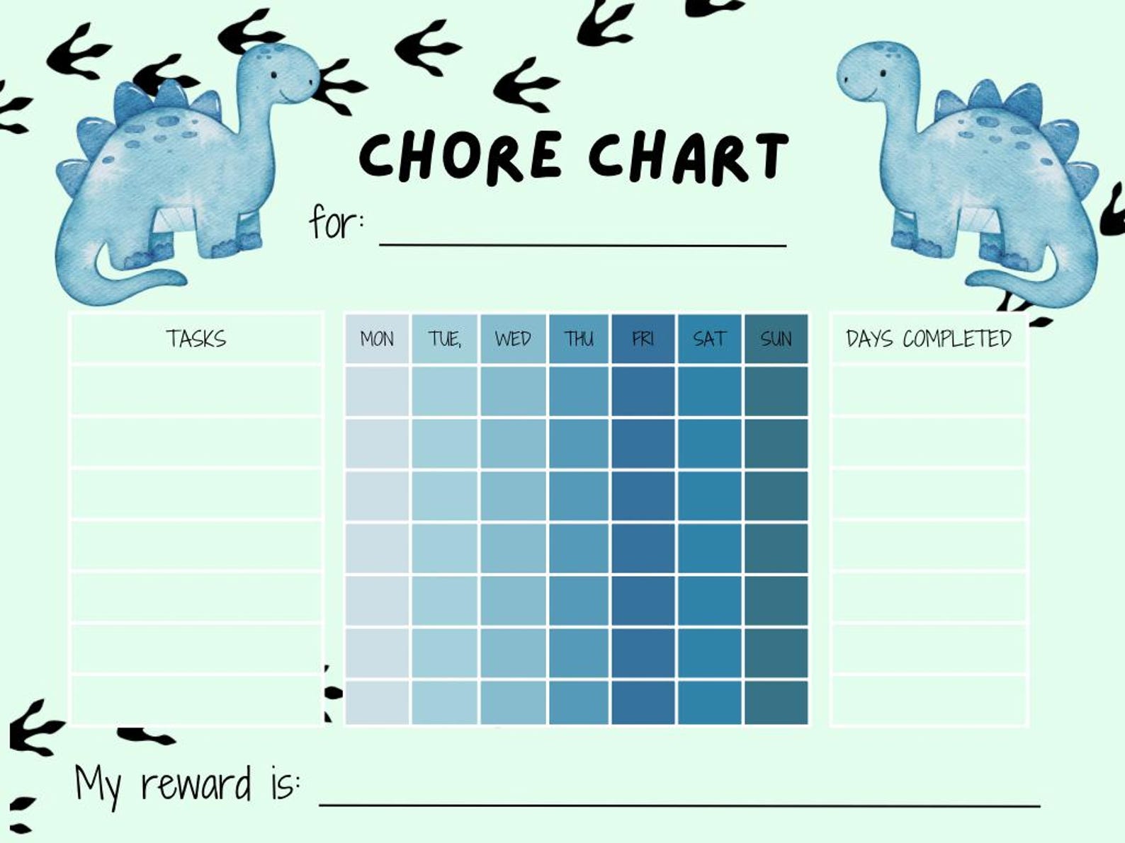 Chore Charts for Boy and Girl - Etsy