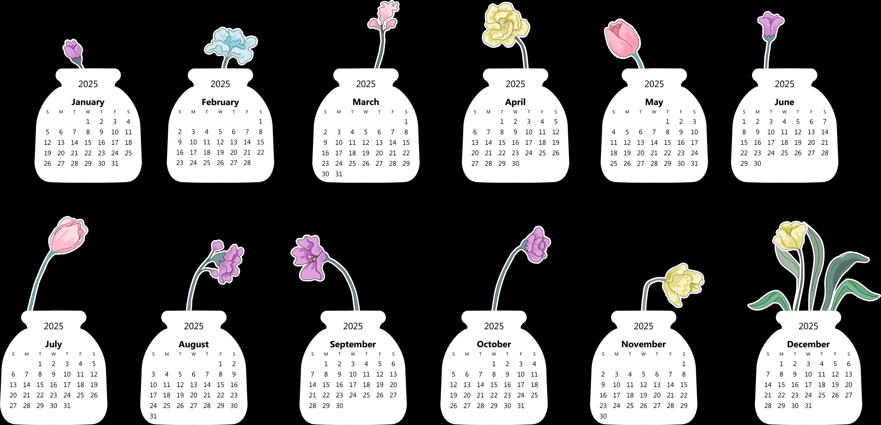 Flower Desk-top Calendar - Etsy