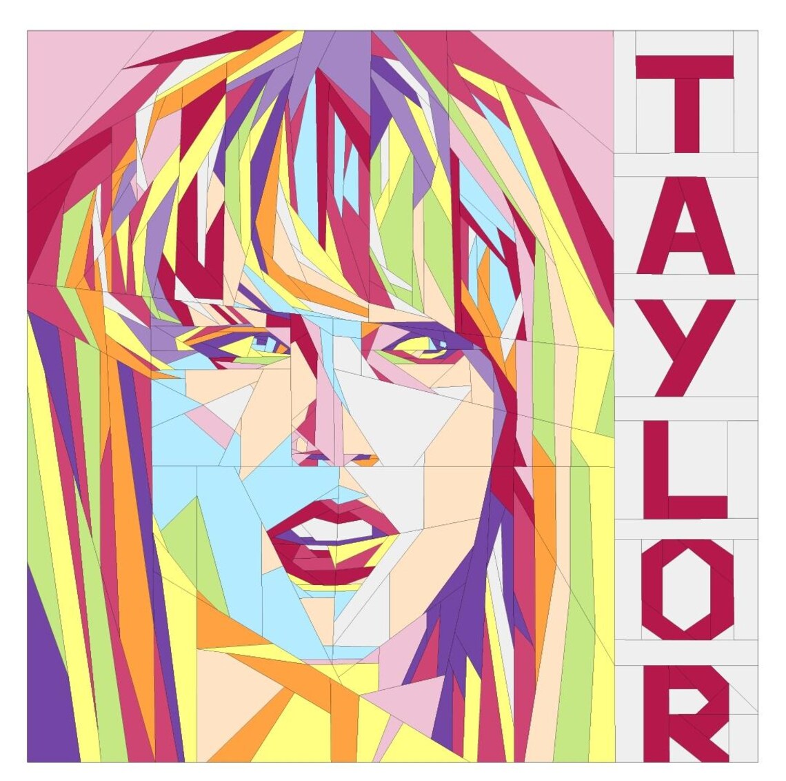 Taylor Swift Foundation Paper Piecing Pattern - Etsy