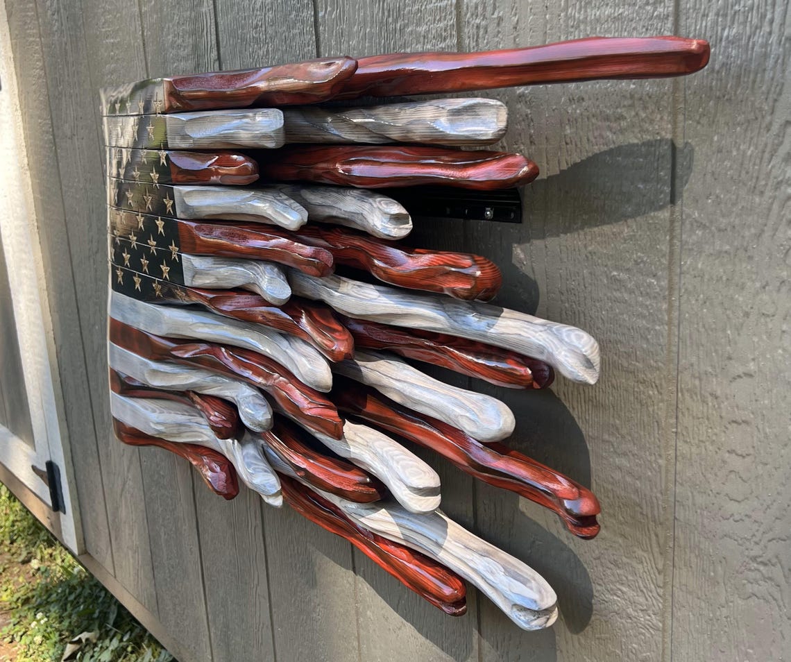 Custom Hand Carved USA Battle Flag - Etsy