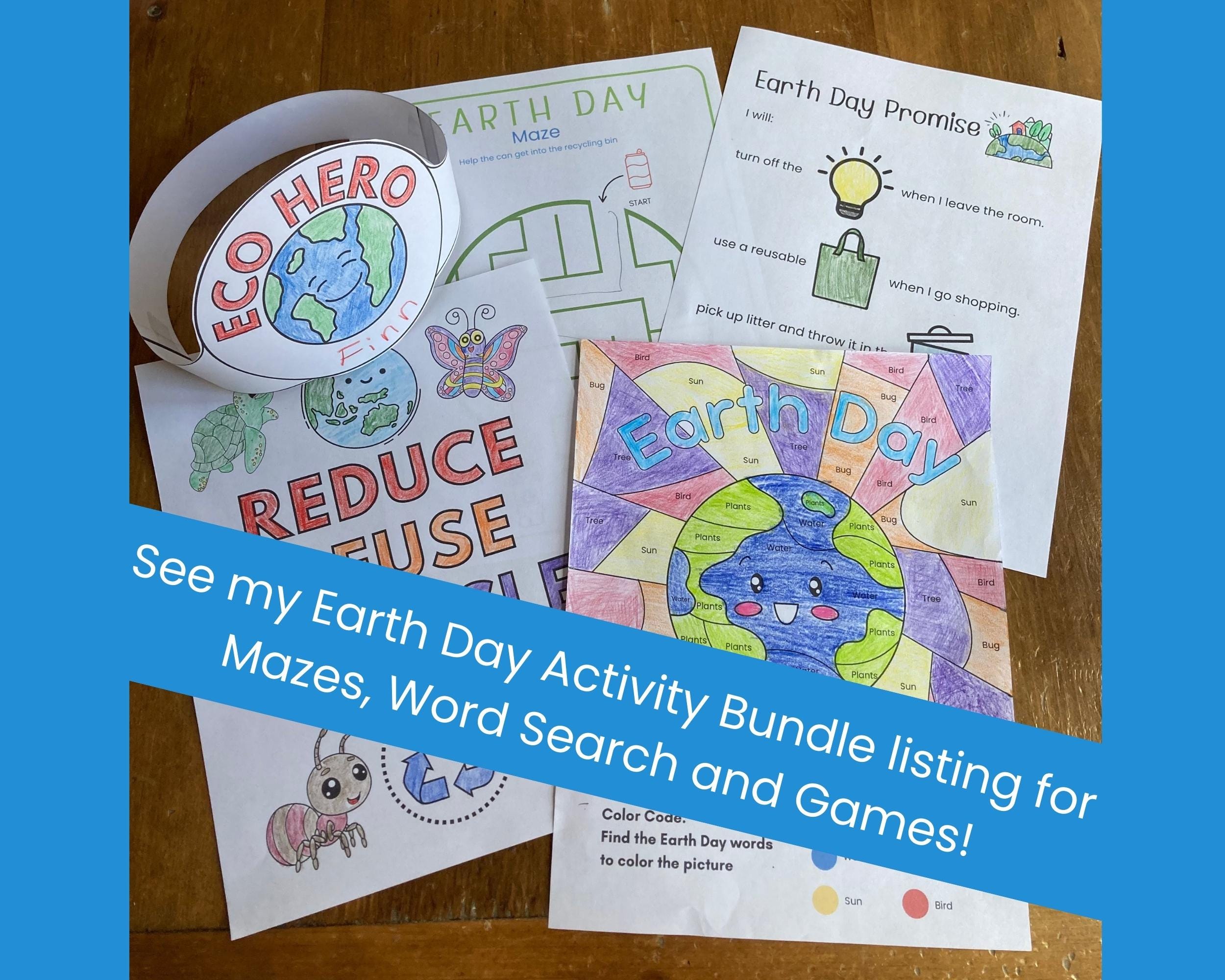 Earth Day Coloring Pages | Earth Day Activities, Craft, Color by Code ...