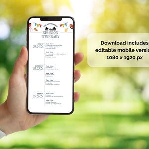 EDITABLE Family Reunion Program Template | Family Reunion Itinerary ...