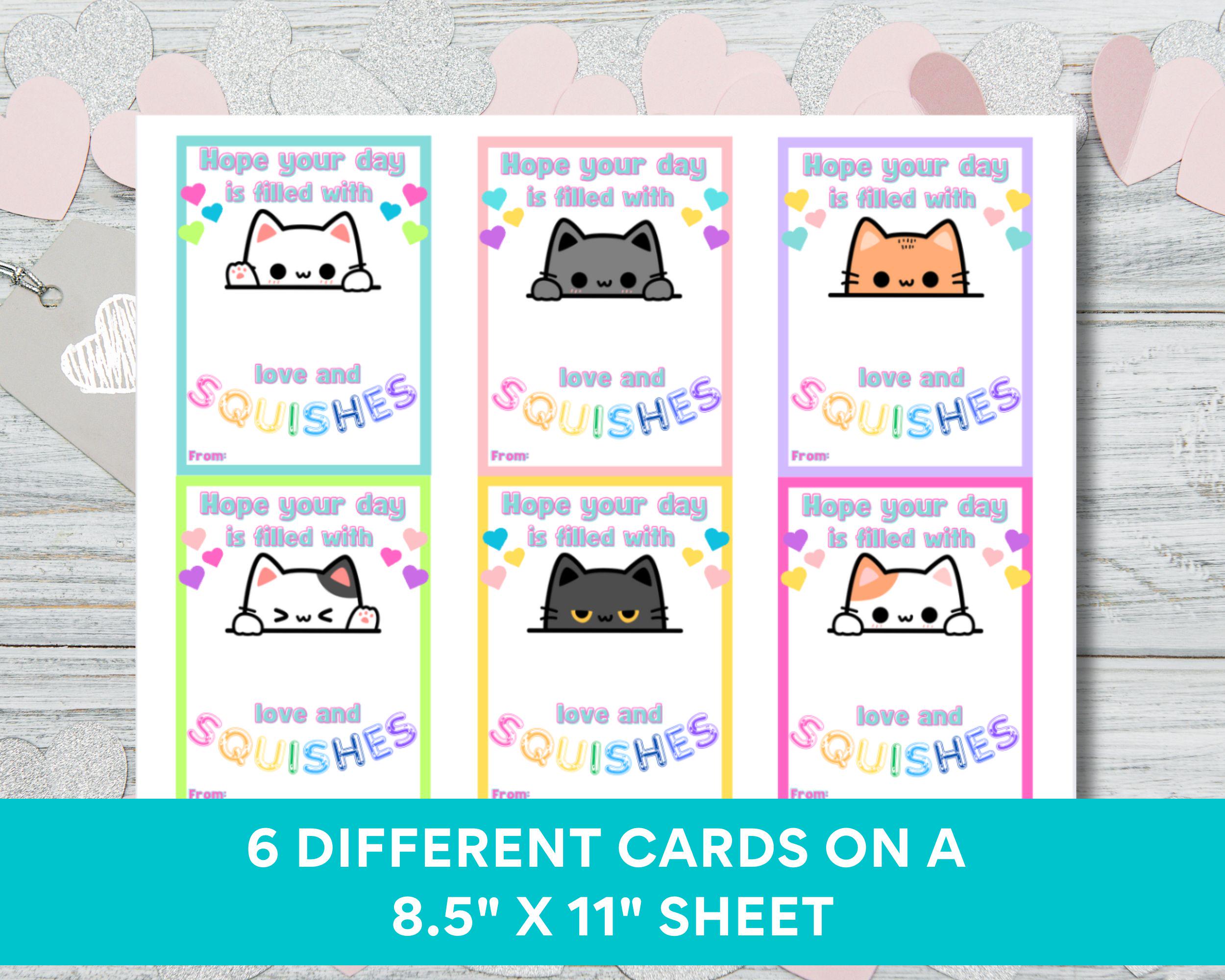 Squishy Valentine Printable | Mochi Valentine | Class Valentines | Cute ...