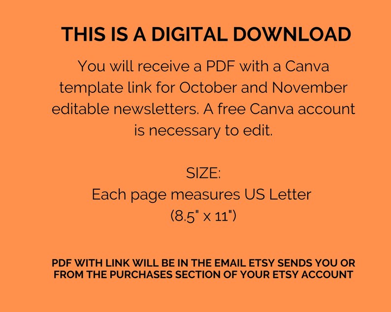 EDITABLE Weekly Fall Newsletter Template, October, November, Monthly ...