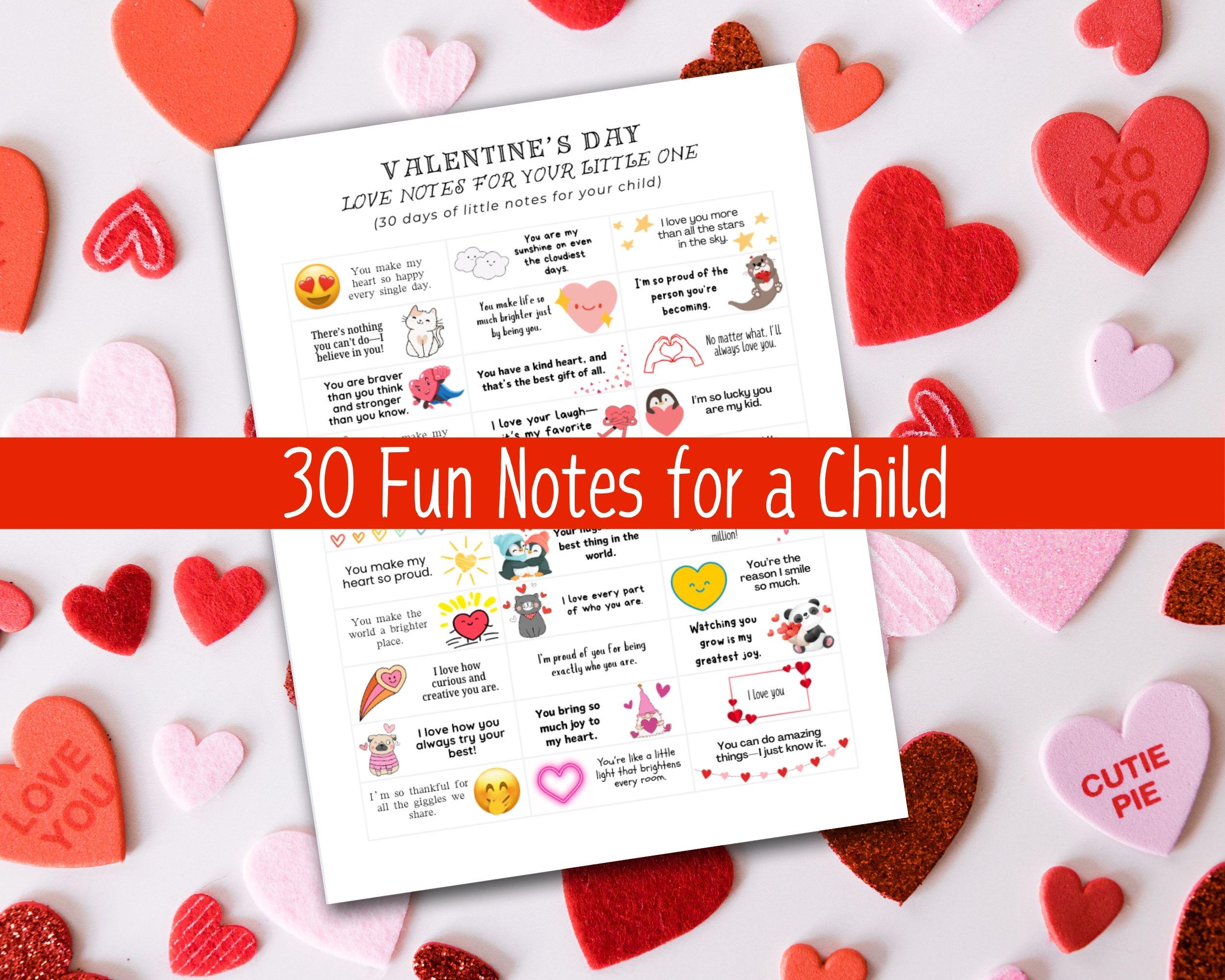 60 Little Love Notes | Valentine's Day | Lunchbox Notes | Romantic ...