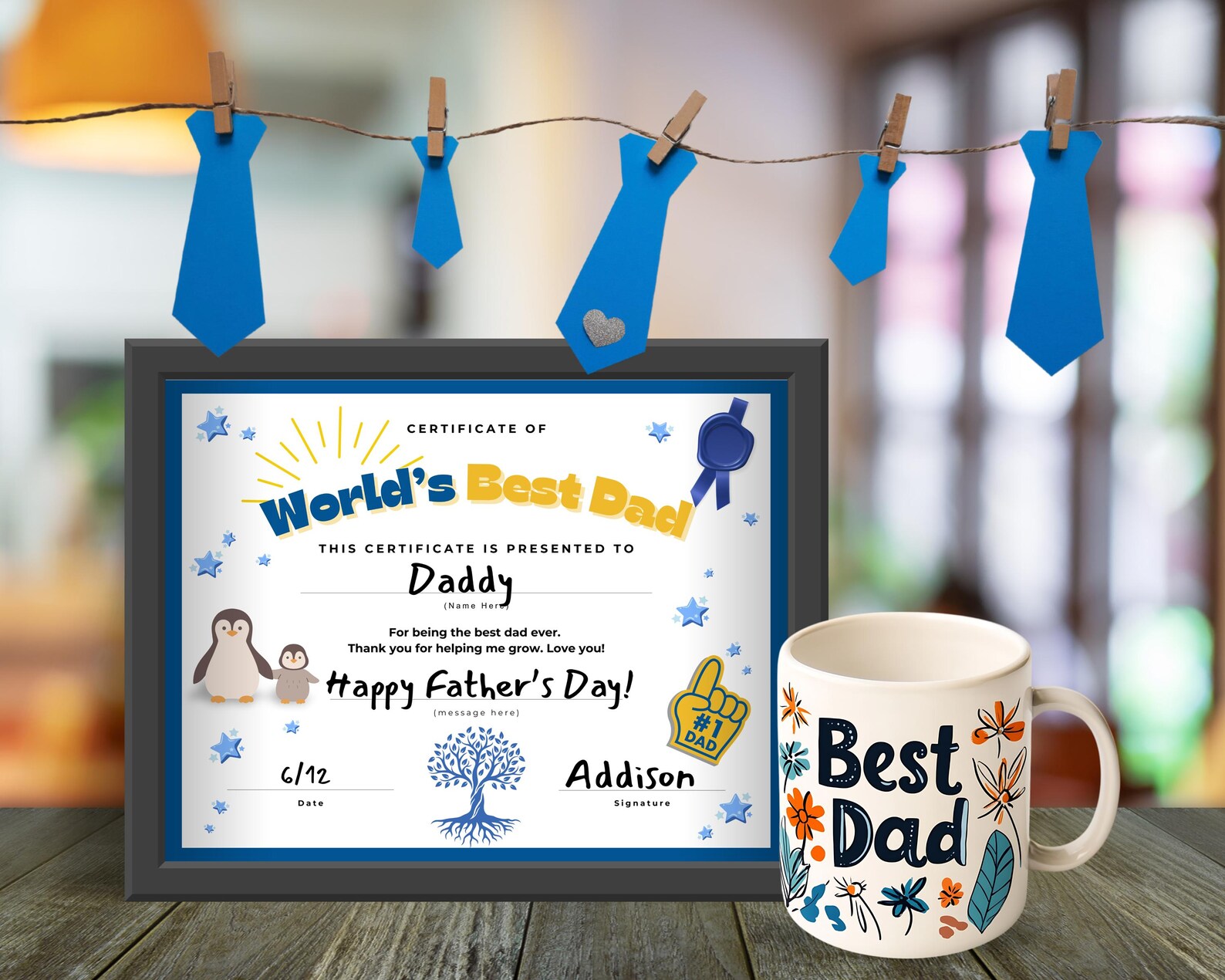 PRINTABLE World's Best Dad Certificate – Printable Father's Day Gift ...