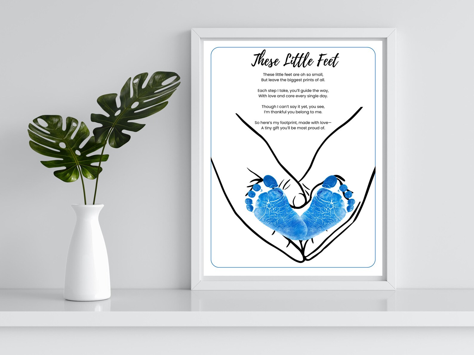 Baby Footprint Poem Printable – New Dad Gift From Baby | Father’s Day ...