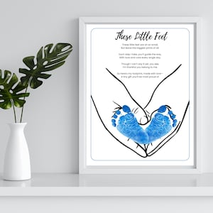 Baby Footprint Poem Printable – New Dad Gift From Baby | Father’s Day ...