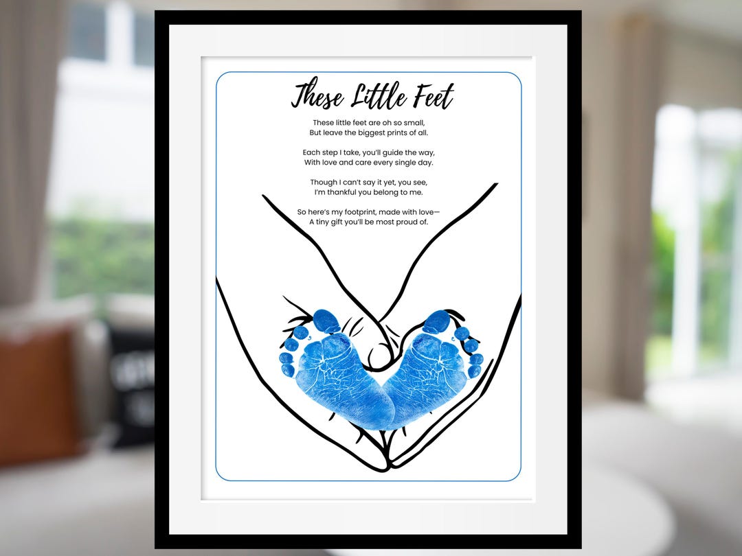 Baby Footprint Poem Printable – New Dad Gift From Baby | Father’s Day ...