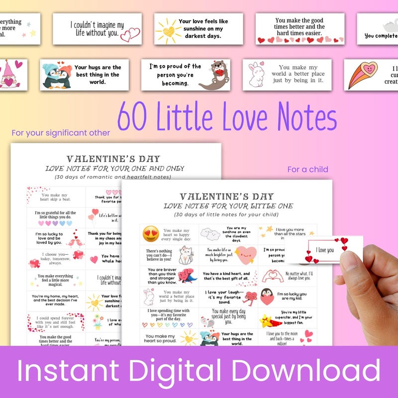 Valentine Note - Etsy