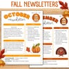 Editable October Classroom Newsletter Template (CANVA Digital Download ...