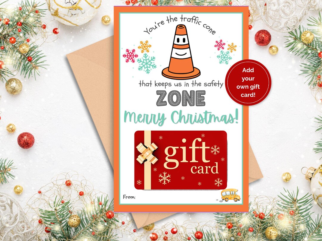Bus Driver and Crossing Guard Printable Gift Card Holder for ...