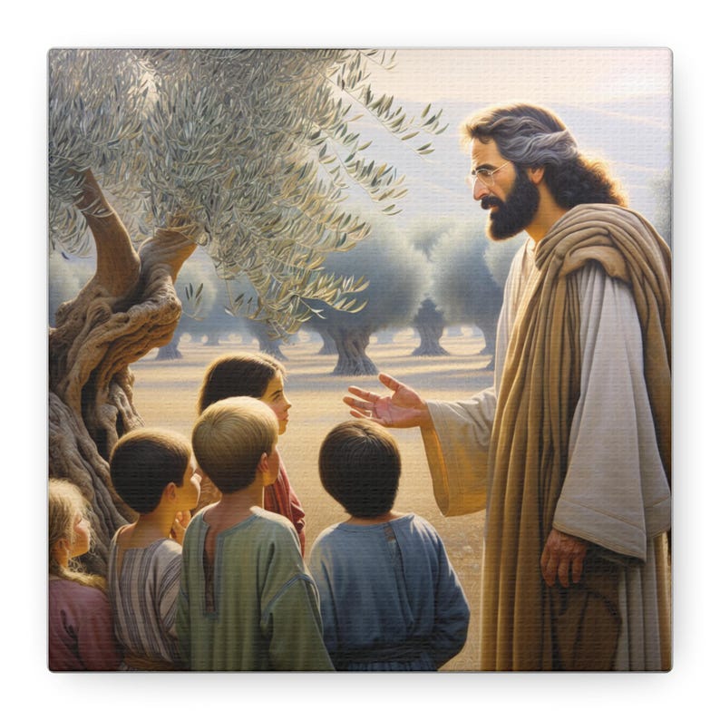 Jesus and the Children Matte Canvas, Stretched, 1.25" - Etsy
