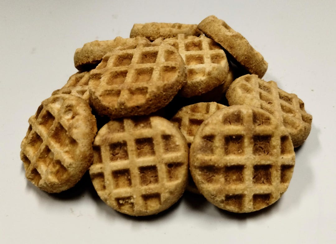 Peanut Butter and Banana Waffle Bit's Dog Treat - Etsy