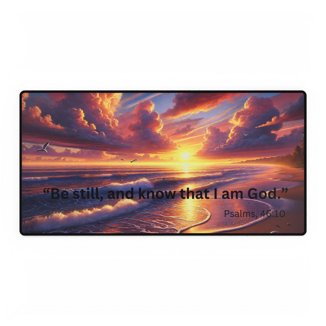 Religious Desk Mat, Christian Mouse Pad, Bible Verse Office Decor ...