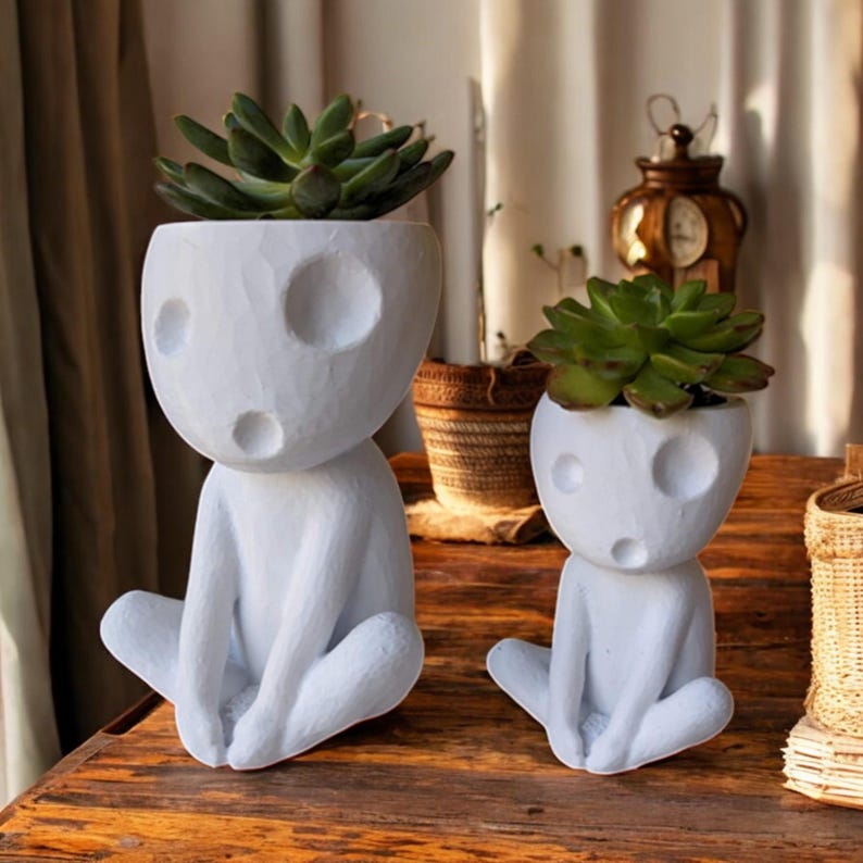 Ghibli Kodama Planter | Princess Mononoke Tree Spirit Pot | Mini ...