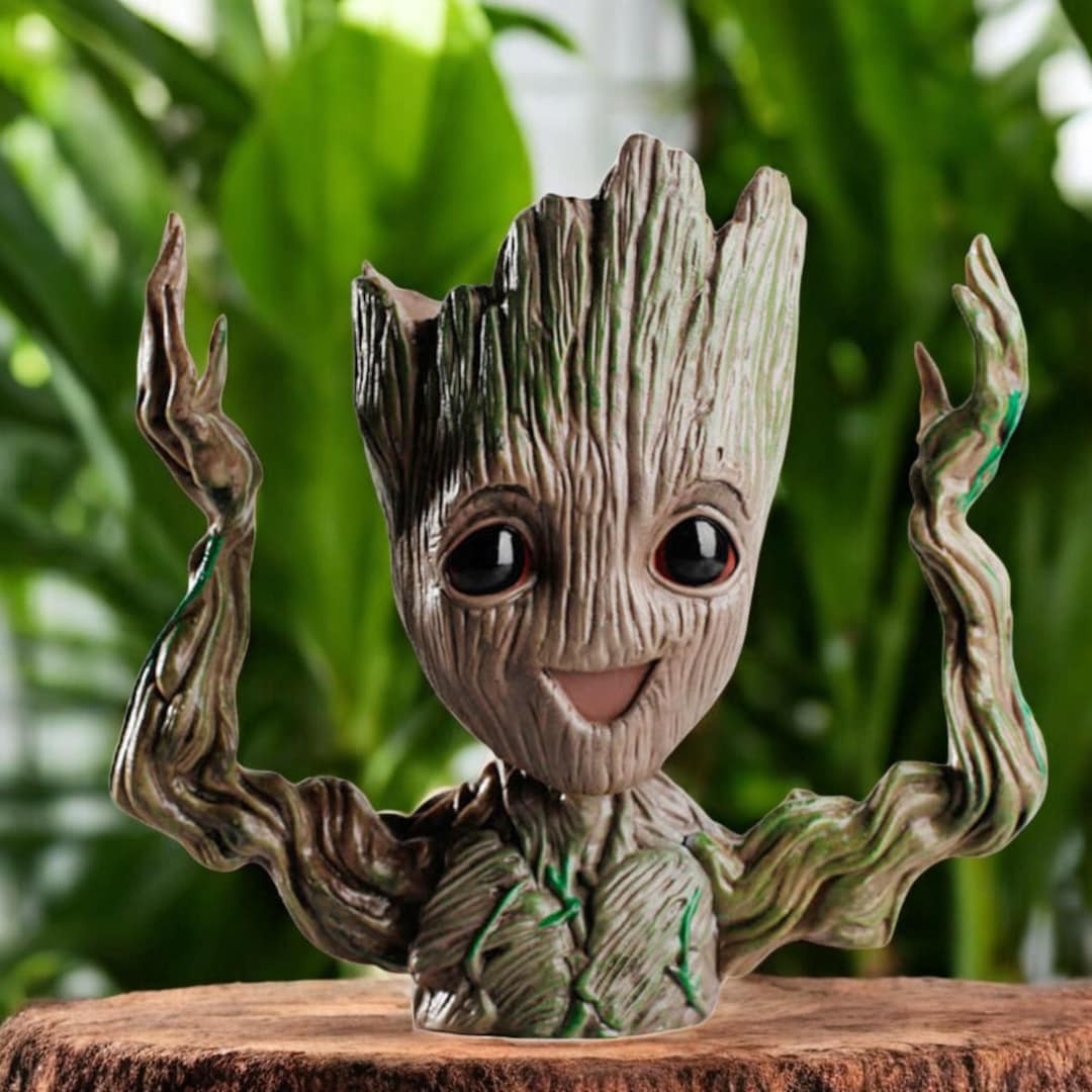 Adorable Baby Groot Resin Planter & Plant Holder – Cute Guardians of ...