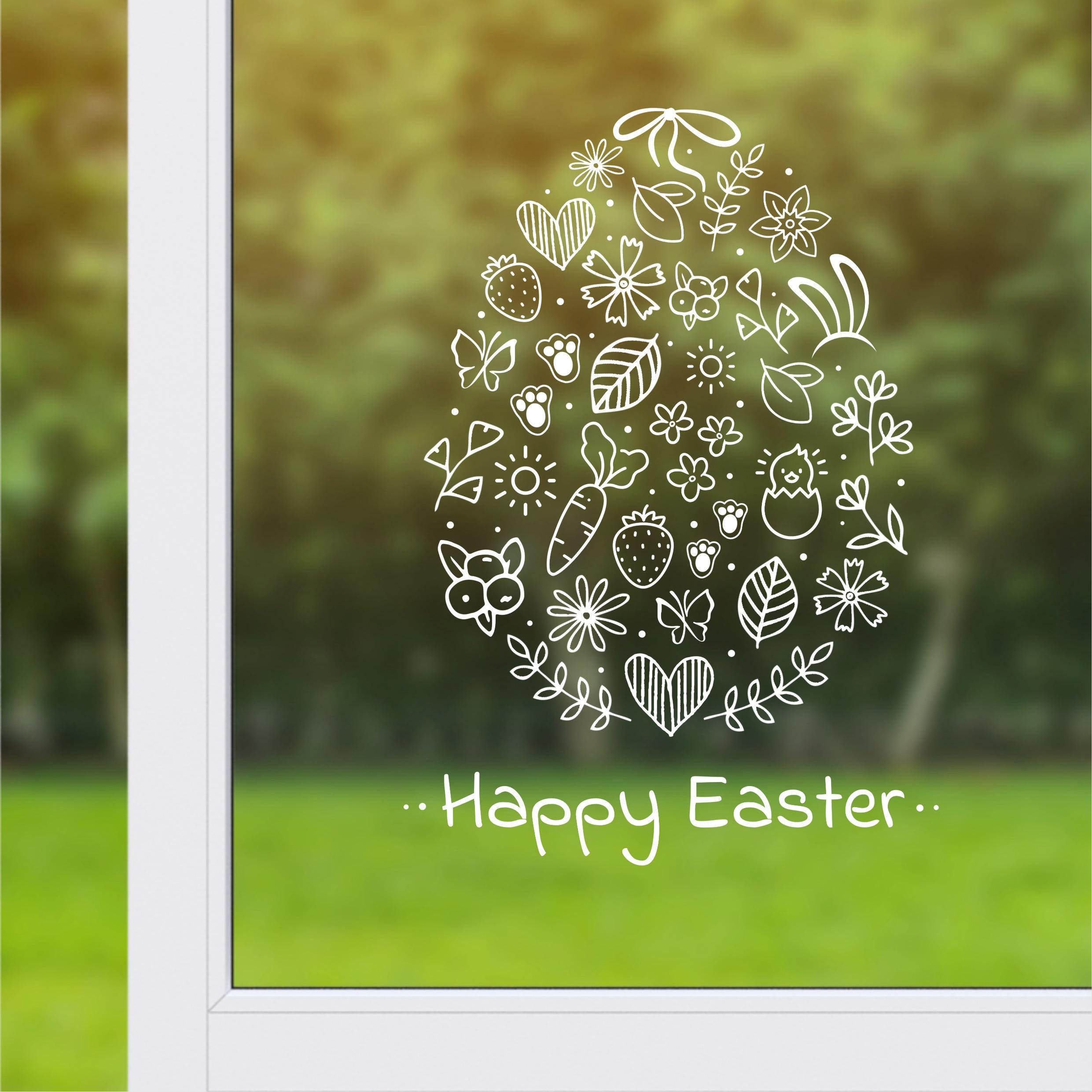 Easter Window Decoration Template Chalk Art - Etsy