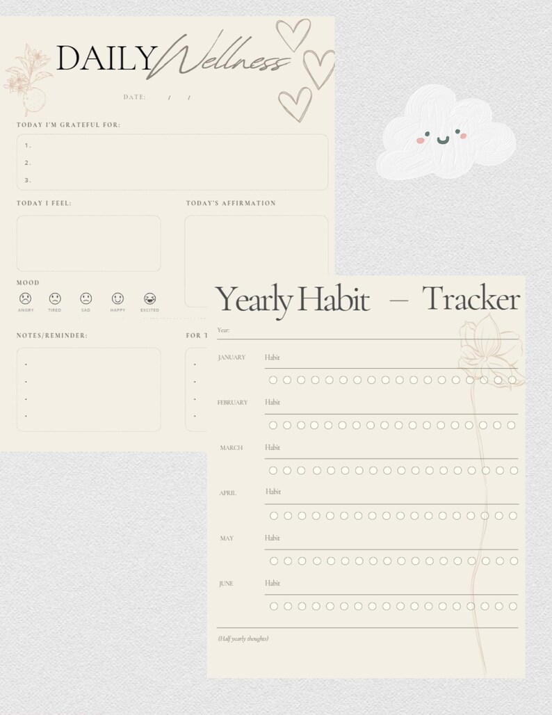 Self-care Planner: Mindfulness & Mood Tracker (digital) - Etsy