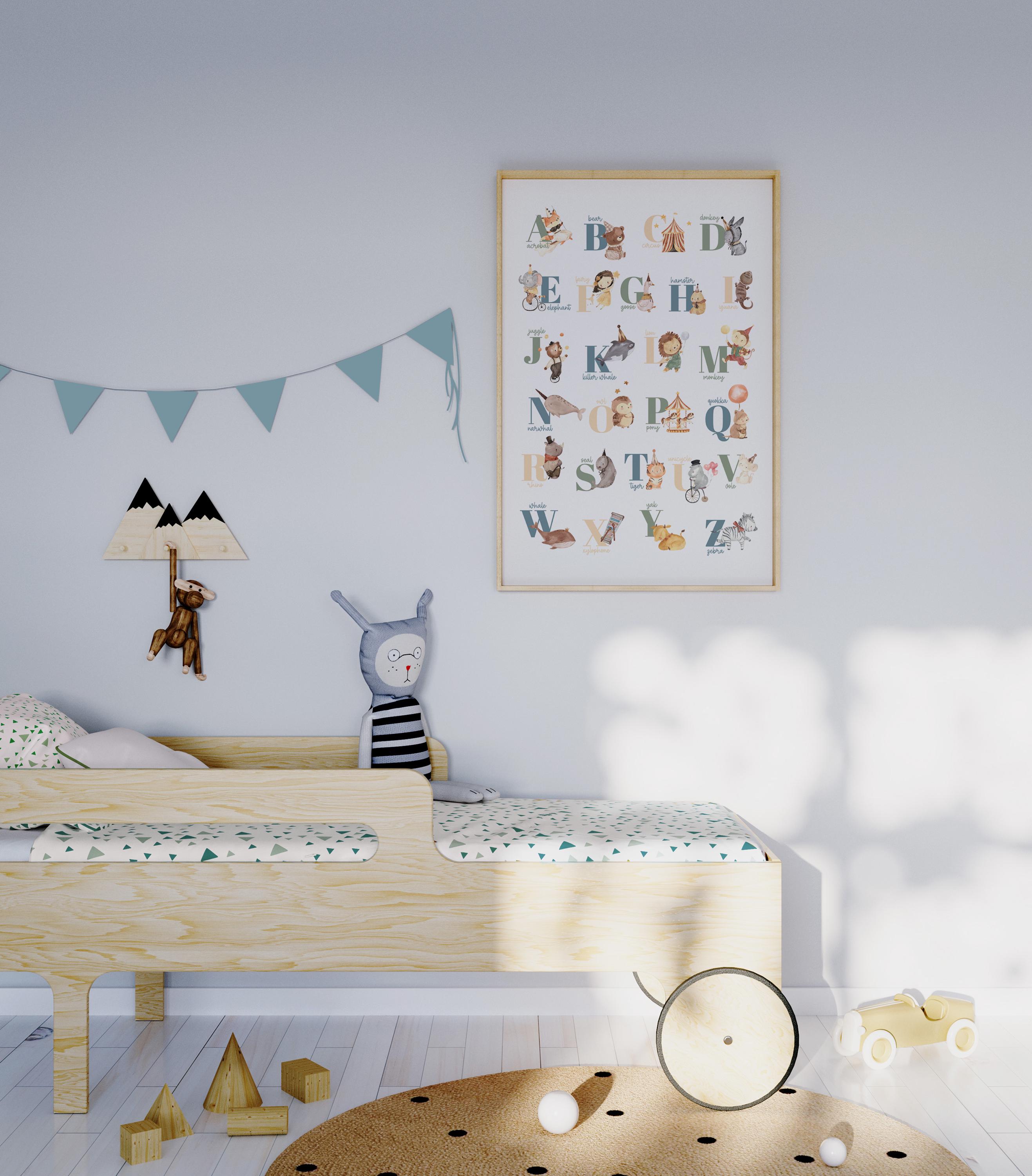 Animal Alphabet Poster Watercolor Style | Circus Inspired Kids Room ...