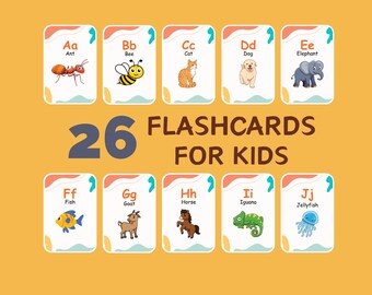 Alphabet Flashcards Fruit for Kids Learning Preschool Curriculum - Etsy