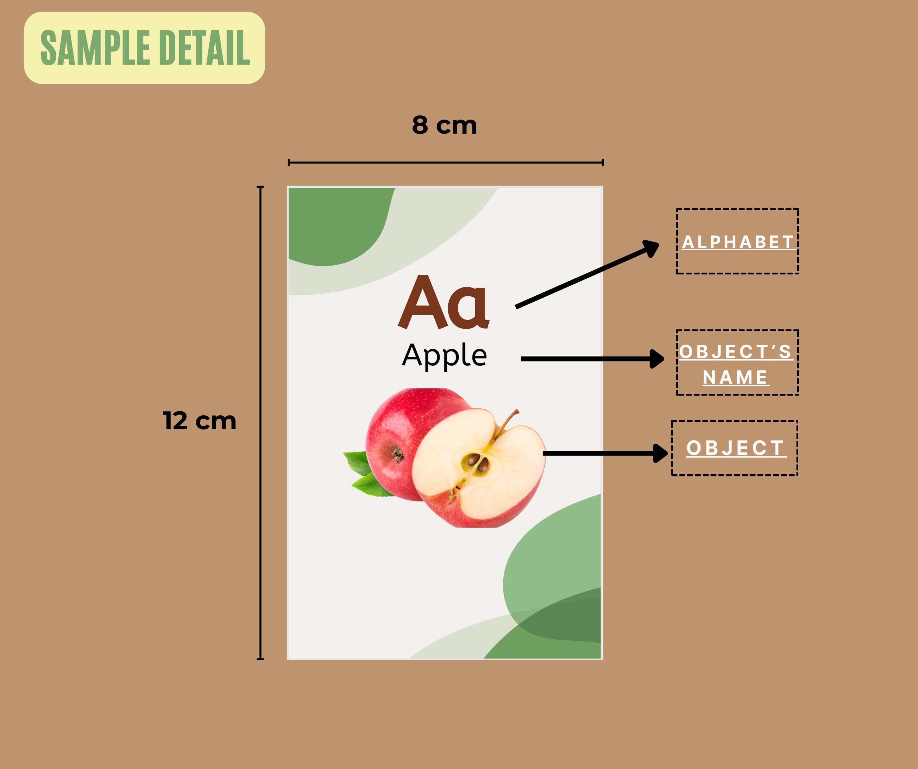 Alphabet Flashcards Fruit for Kids Learning Preschool Curriculum - Etsy