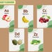 Alphabet Flashcards Fruit for Kids Learning Preschool Curriculum - Etsy