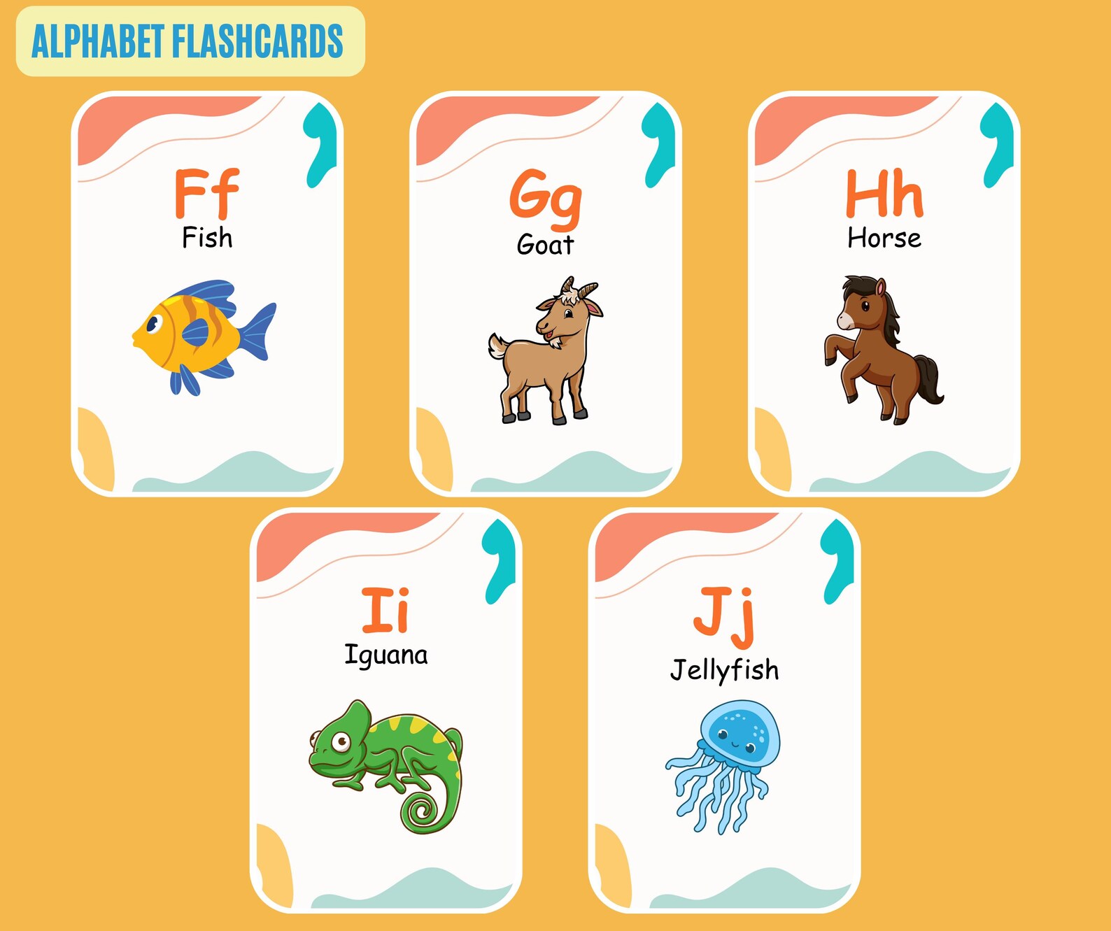 Alphabet Flashcards Animals for Kids Learning Preschool Curriculum - Etsy