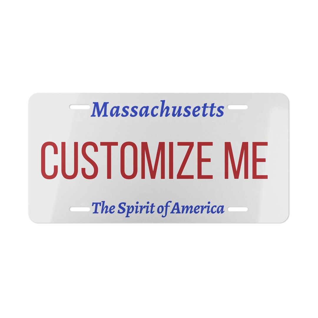 Custom Massachusetts Vanity Plate: Personalized Car Decor - Etsy