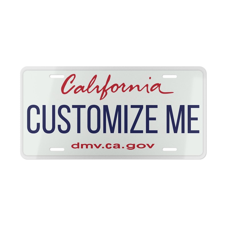 Custom California Vanity Plate: Personalized Aluminum License Plate - Etsy
