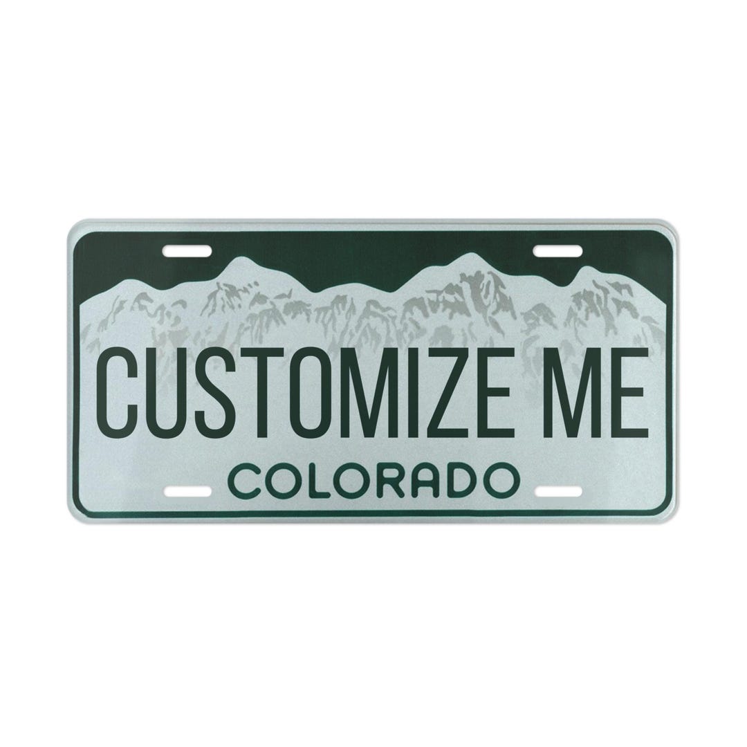Custom Colorado Vanity Plate, Personalized License Plate, Custom Car ...