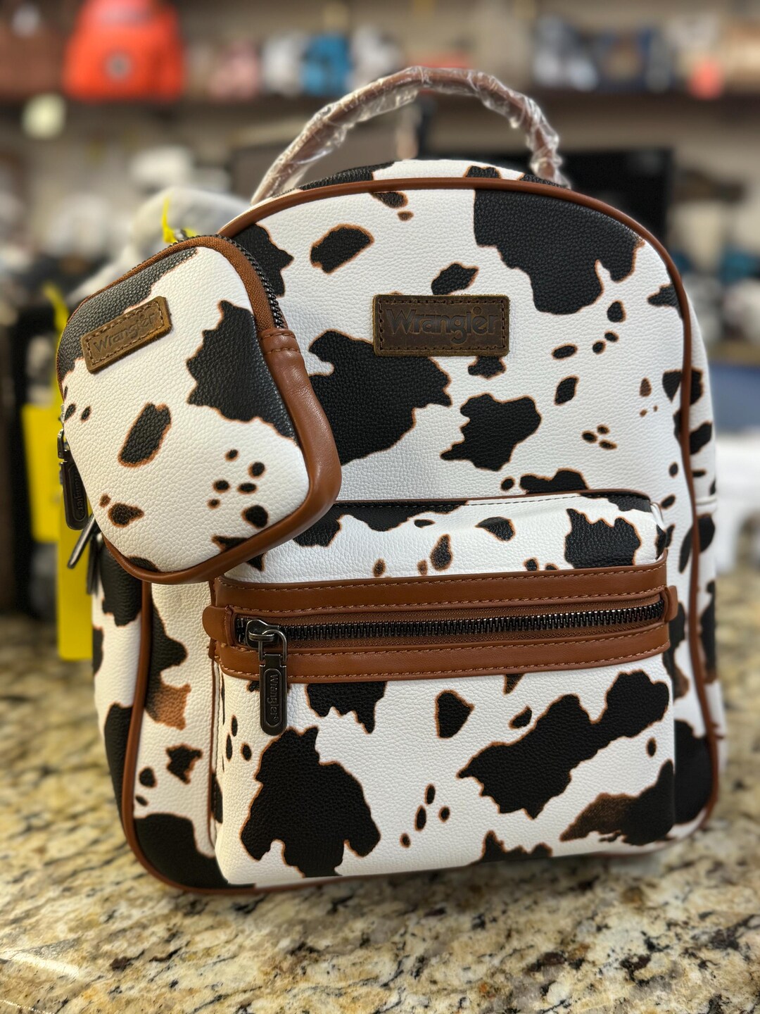 Wrangler Mini Cow Print Backpack - Etsy