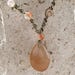Natural Red Rabbit Hair Quartz Necklace - Handmade Teardrop Crystal ...