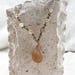 Natural Red Rabbit Hair Quartz Necklace - Handmade Teardrop Crystal ...