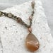 Natural Red Rabbit Hair Quartz Necklace - Handmade Teardrop Crystal ...