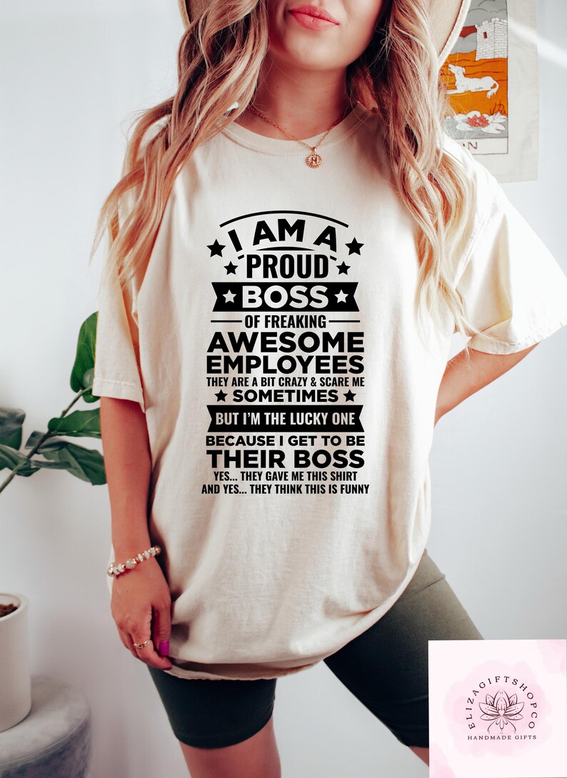 Proud Boss of Awesome Employees Sweatshirt, Funny Boss Gift ...
