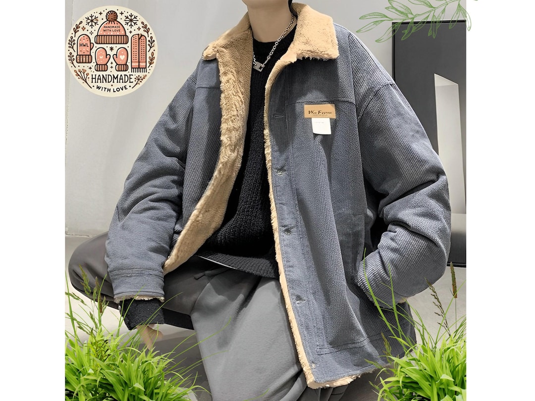 Korean Style Lamb Velvet Corduroy Jacket Handmade Original Winter ...