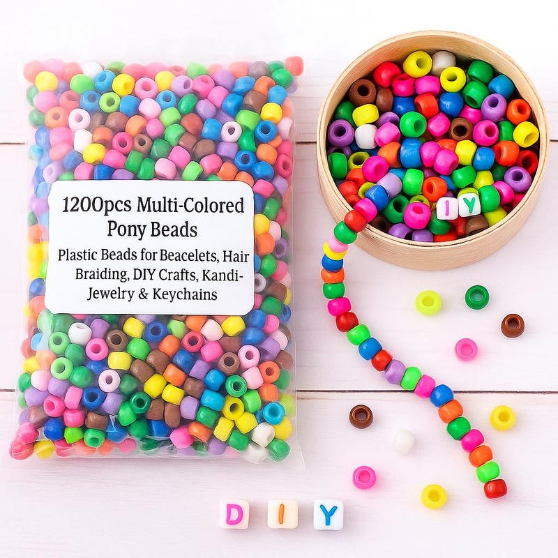 Pony Bead Keychain - Etsy