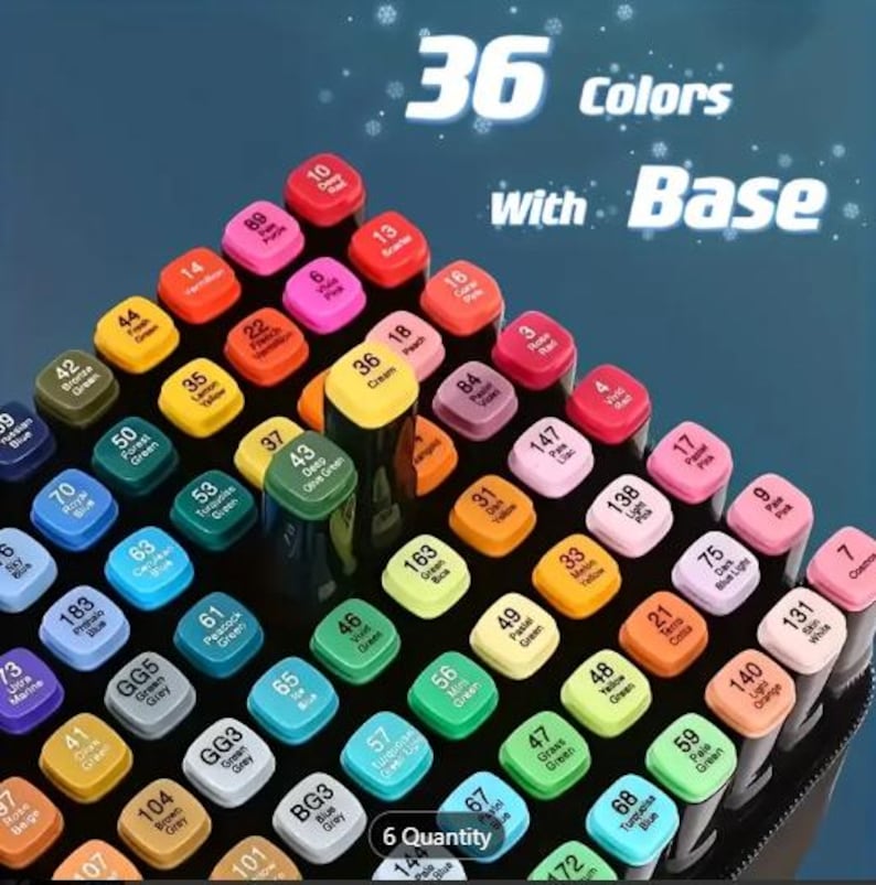 36-piece Dual-tip Art Marker Set – Professional Double-headed Painting ...