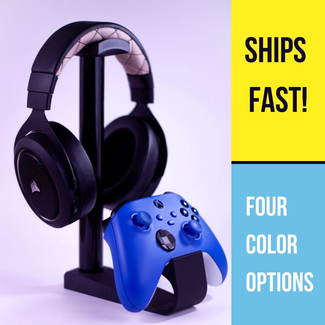 Headphone & Controller Stand | Desk Organization | Sleek Functional ...