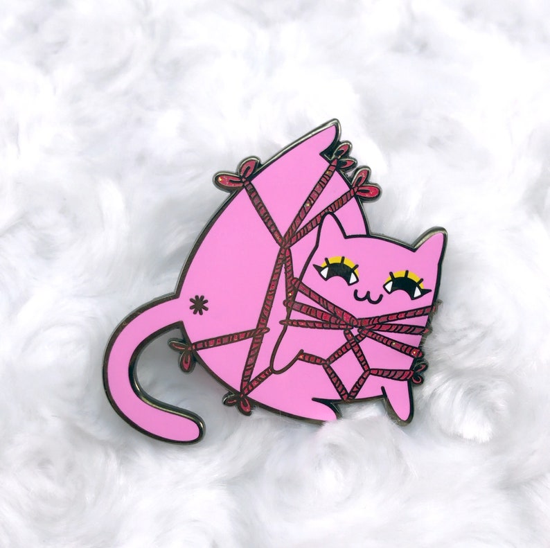 Kinky Kitty Sandra Kinky Pin Lapel Pin Enamel Pin Kawaii Etsy