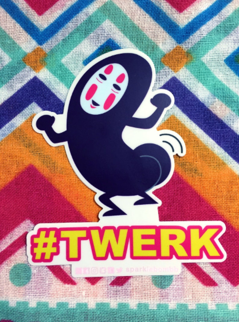 No Face Twerk Sticker Miyazaki Kawaii Sticker Spirited Away Etsy