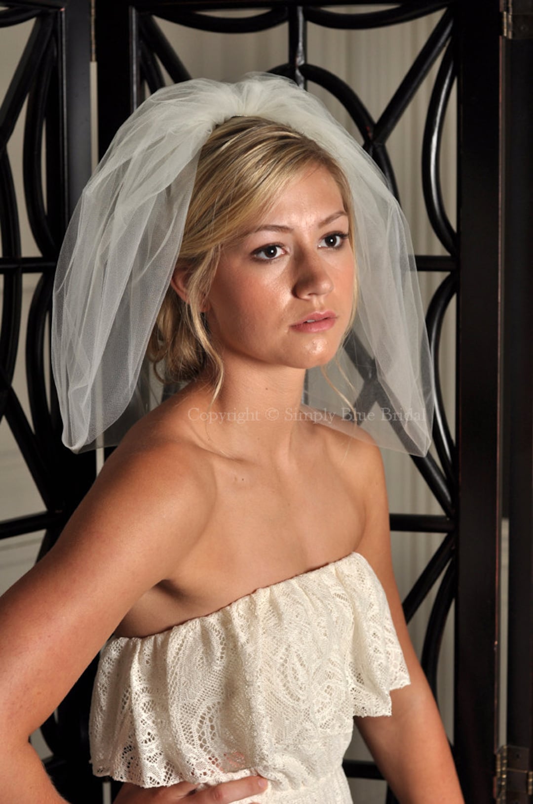 Shoulder Length Bubble Tulle Wedding Veil - Etsy