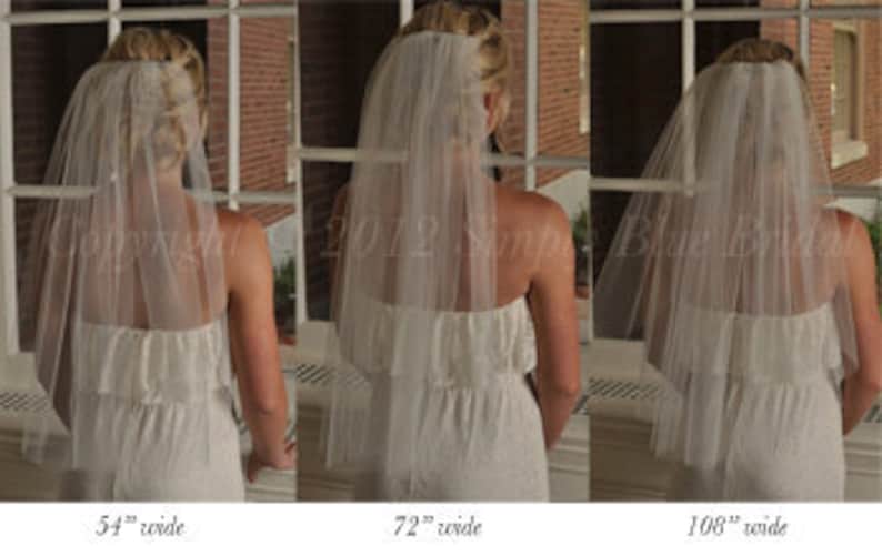 Shoulder Length Raw Cut Tulle Wedding Veil - Etsy